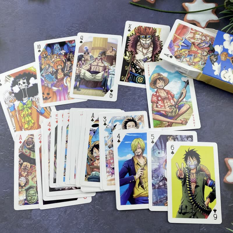 经典日本动漫火影忍者卡片扑克牌海贼路飞灌篮高手明信片小贴纸 海贼王扑克牌