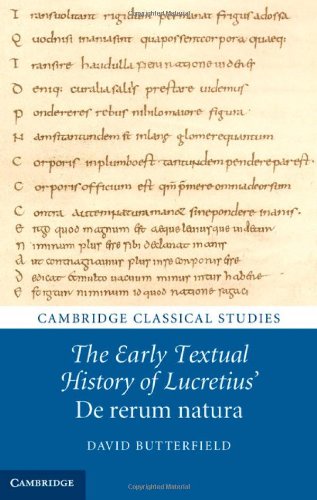The Early Textual History of Lucretius’  De rerum natura