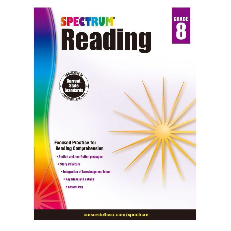 Spectrum Reading Workbook Grade k1-8阅读理解练习册 grade8