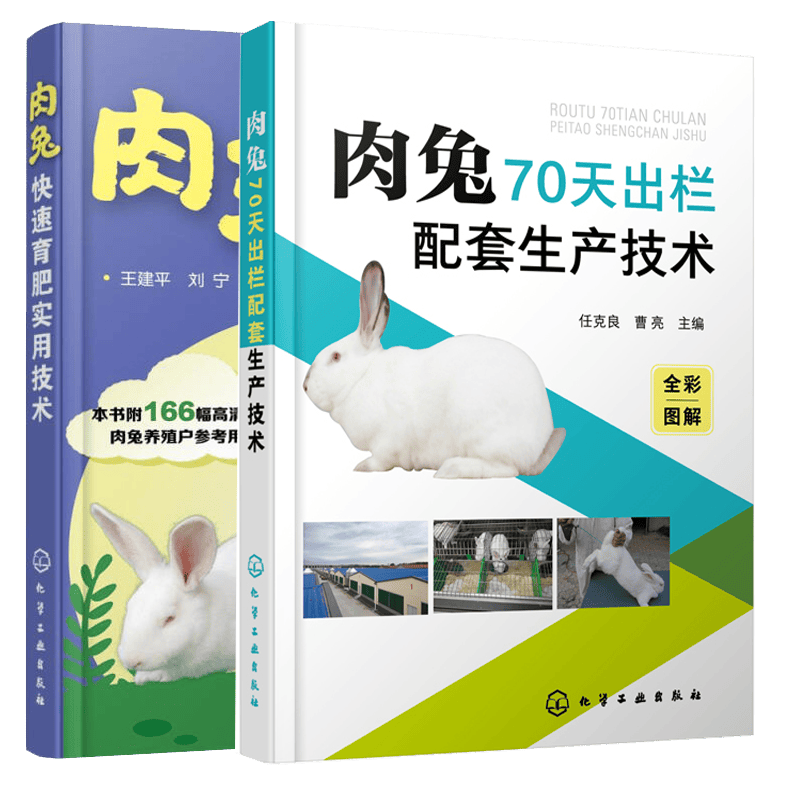 2册 肉兔70天出栏配套生产技术+肉兔快速育肥实用技术 肉兔 养技术书籍