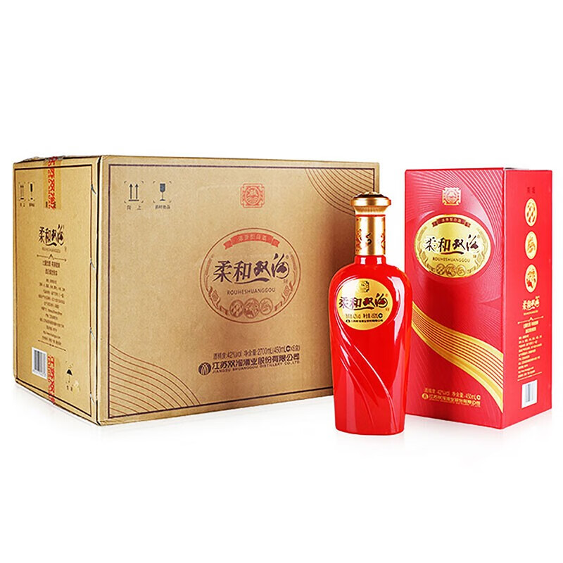 双沟 柔和双沟红精品42度450ml*6瓶 整箱装 口感绵柔浓香型新年白酒送礼-京东商城【降价监控 价格走势 历史价格】 - 一起惠神价网_178hui.com