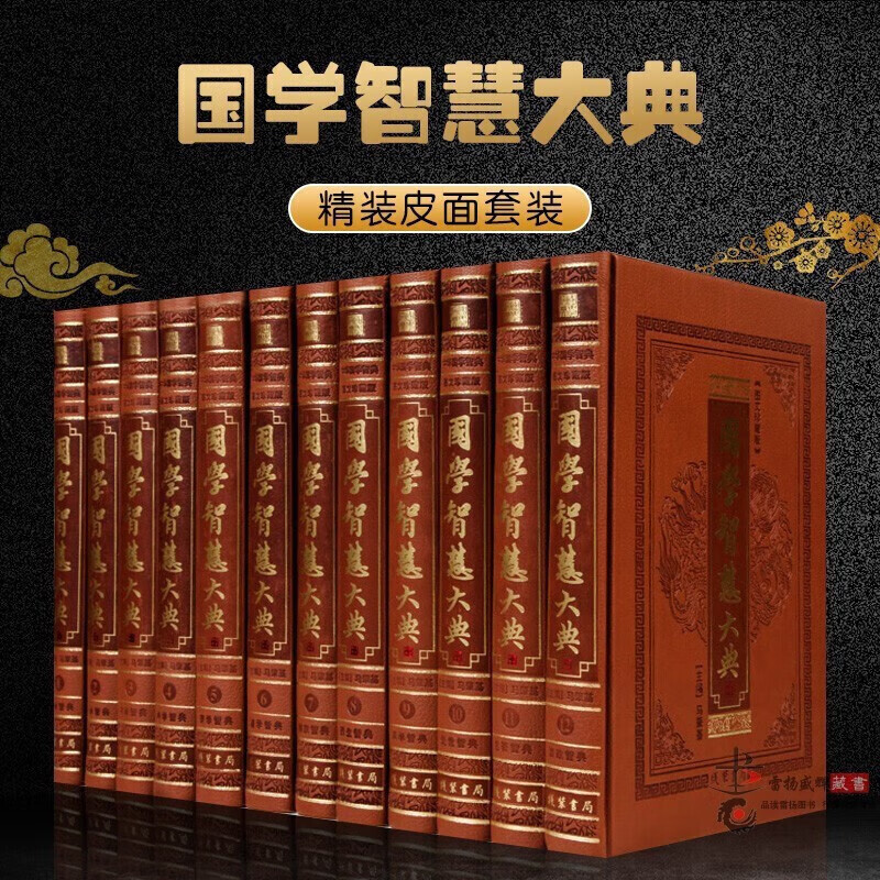 国学智慧大典 全本皮面精装，共12册简体横排文白对照评注插图版