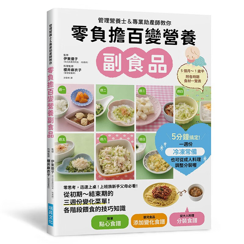 台版 零负担百变营养副食品 瑞昇 伊东优子 轻松做出营养副食品饮食均衡食谱书籍 红色