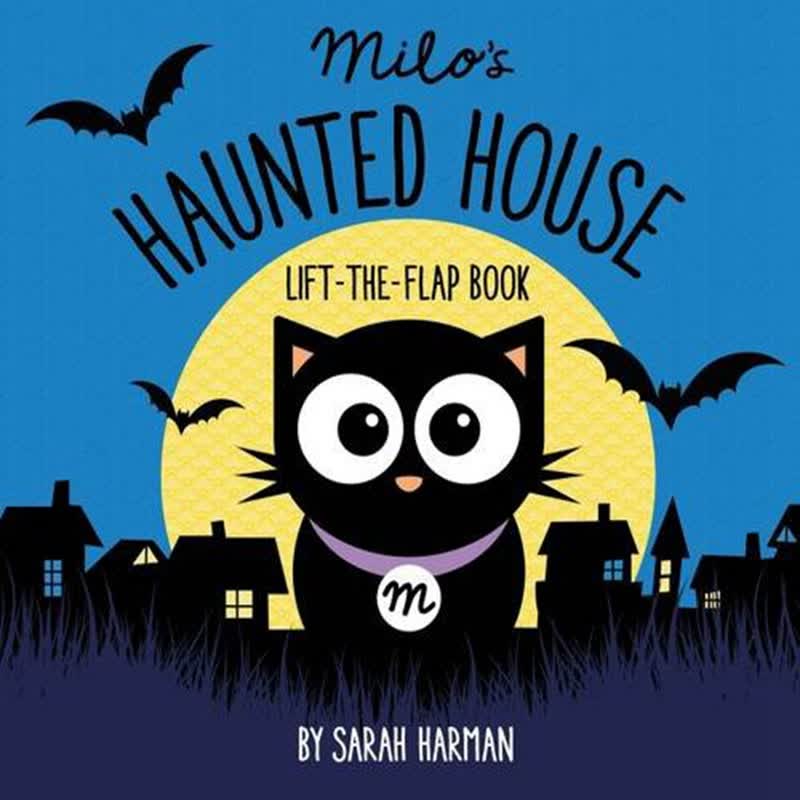 英文原版Milo's Haunted House黑猫米露的恐怖书 翻翻书 万圣节主题 进口故事书