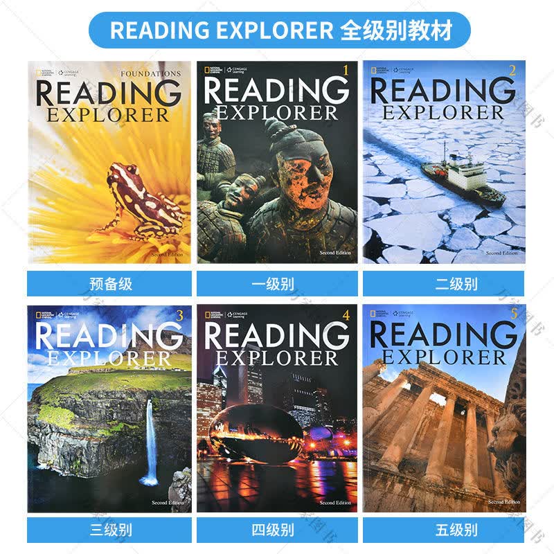 新款Reading Explorer student's book 赠音频视频资料 支持点 第二版全套6册点读版