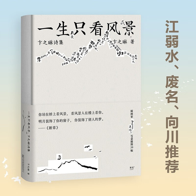 一生只看风景 卞之琳诗集 插画家anusman王烁写意配图41幅 诗人 评论家废名导读 诗集 果麦文化出品