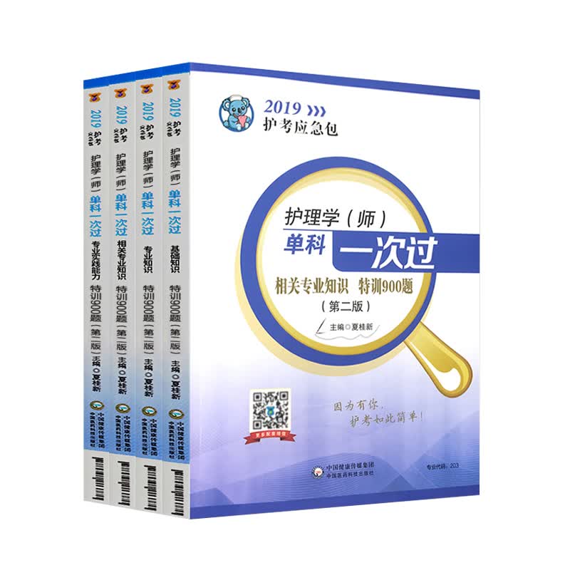 2019年护师初级资格考试书护理师单科一次过（套装共4册 可搭人卫军医版随身记轻松过）