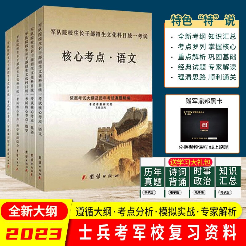 军考复习资料2022版高中士兵考军校军官士官学校军考用书核心考点解析