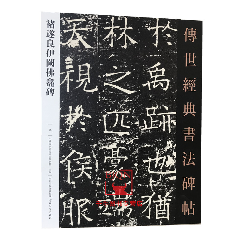 褚遂良伊阙佛龛碑传世经典书法碑帖25 原碑附释文河北教育 毛笔字帖书法碑帖