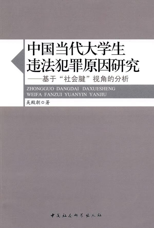 中国当代大学生违法犯罪原因研究吴殿朝中国社会科学出版社9787500483588 法律书籍