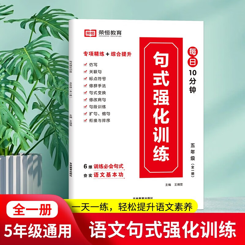 【年级自选】小学语文句式强化训练专项练习人教版小学生一二三年级四五六优美句子积累小学1一六年级通用版 【五年级】句式强化训练