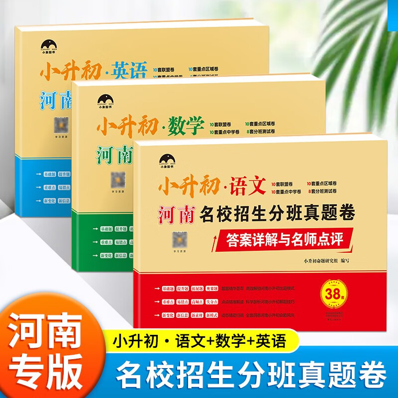 【河南专版】2023新版小升初真题卷语文数学英语人教版河南重点初中名校招生分班考试模拟卷六年级下册试卷测试卷全套小学毕业升学总复习必刷题 共3本小升初语文数学英语河南名校招生分班真题卷