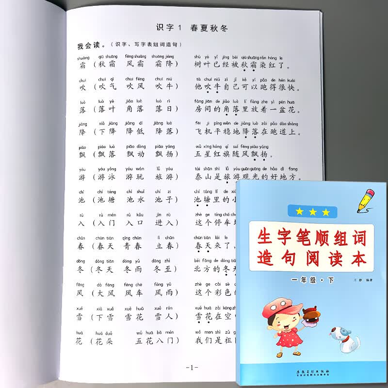 一年级上册下册生字笔顺组词造句阅读本词语积累大全语文看图说话每日一练同步专项训练练习册识写字表句子天 一年级下册 生字笔顺组词造句阅读本 小学一年级