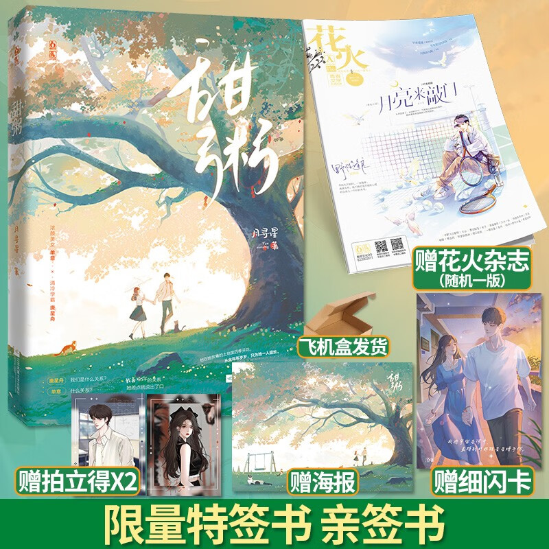 现货签名书 甜粥 月寻星著 双向奔赴校园甜宠温暖治愈言情小说 甜粥亲签书【加赠花火杂志】