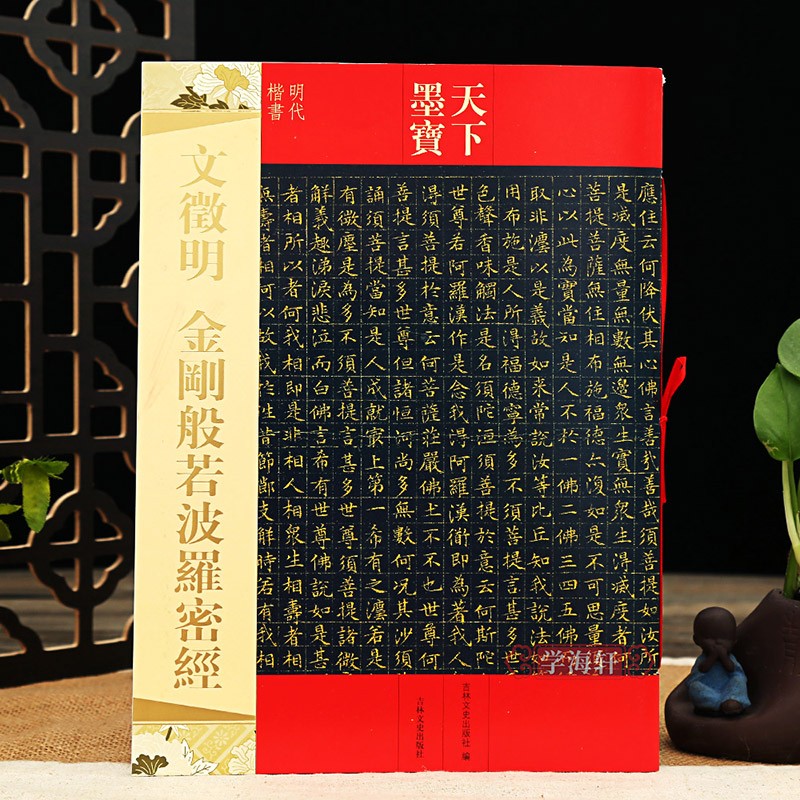 学海轩 文徵明金刚般若波罗密经 天下墨宝 繁体译文 文征明小楷书毛笔书法练字帖学生成人初学者入门字贴籍吉林文史出版社