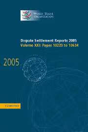 Dispute Settlement Reports 2005