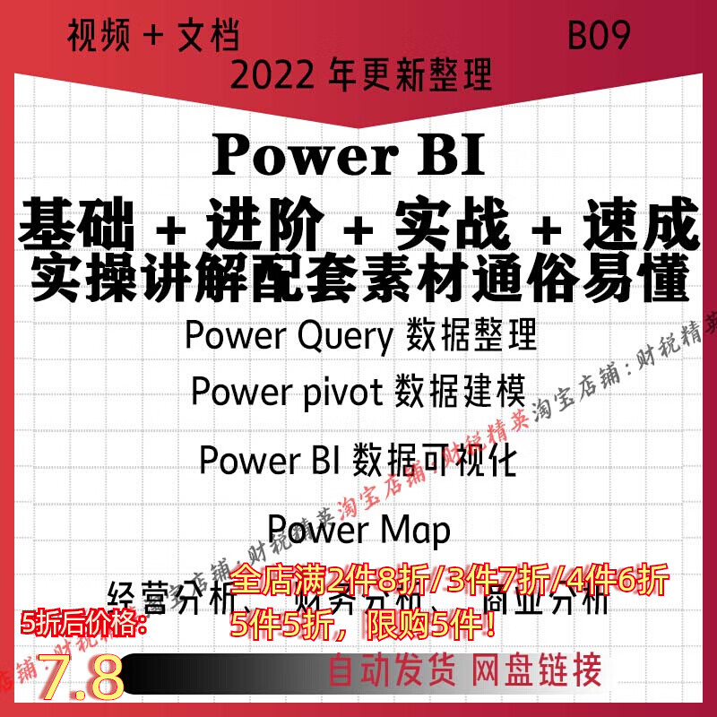 Power bi query pivot map数据分析教程可视化图表财务建模视频课