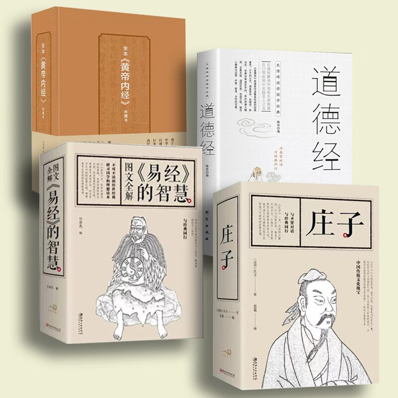庄子 中国经典哲学名著国学经典庄子语录人生哲理S 4册道家核心经典