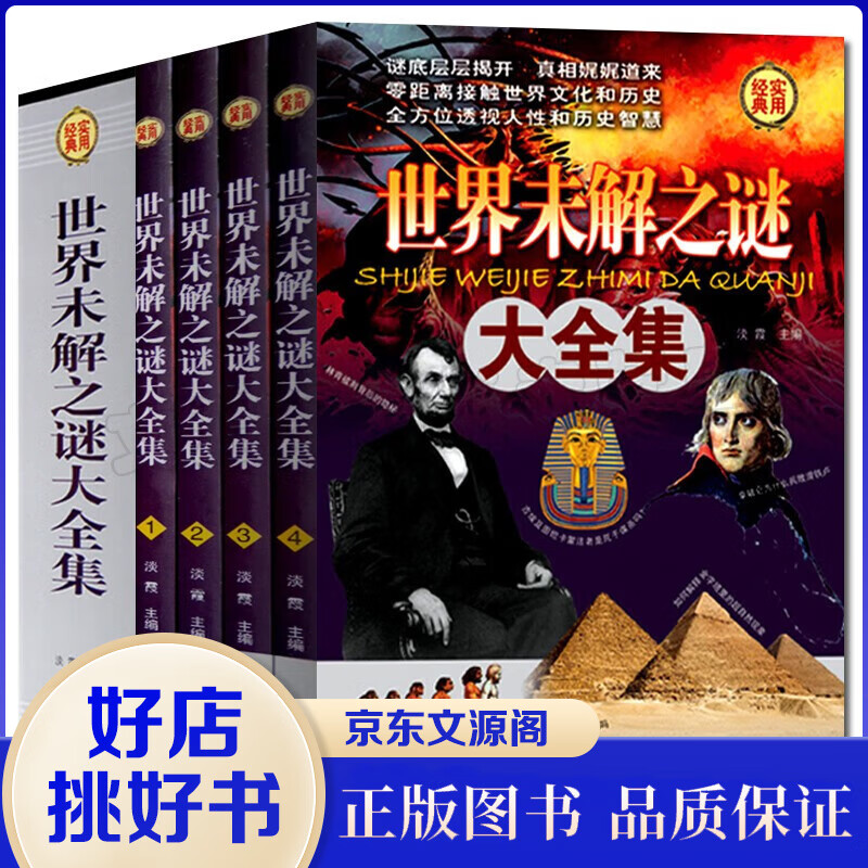 世界未解之谜大全集4册 世界奇迹之迷探索发现 科普百科读物少儿学生通读版本 探索发现科普悬疑未知