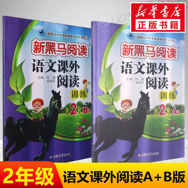 新黑马阅读二年级语文课外阅读训练A+B全两册 全国通用专项训练有声阅读含参考答案 图书
