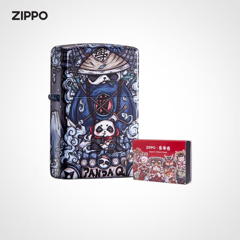 ZippoZippo官方旗舰店之宝东来也联名火神胖达送男友礼物 PANDA Q之忍者胖达 新机无油