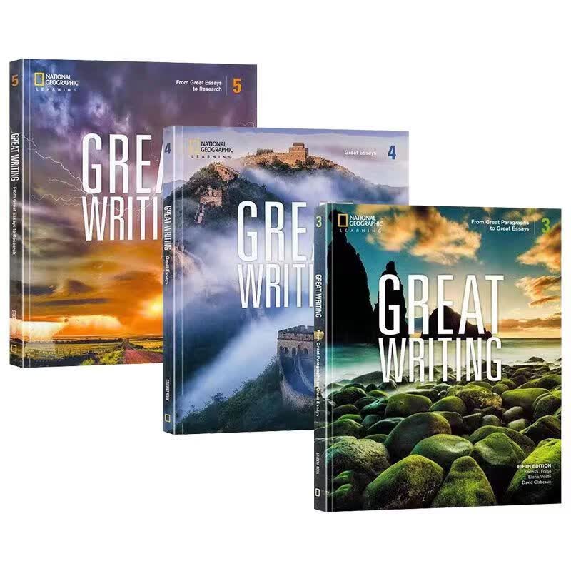 美国国家大第五版Great Writing 全6册 初学 3级+4级+5级（共三本）