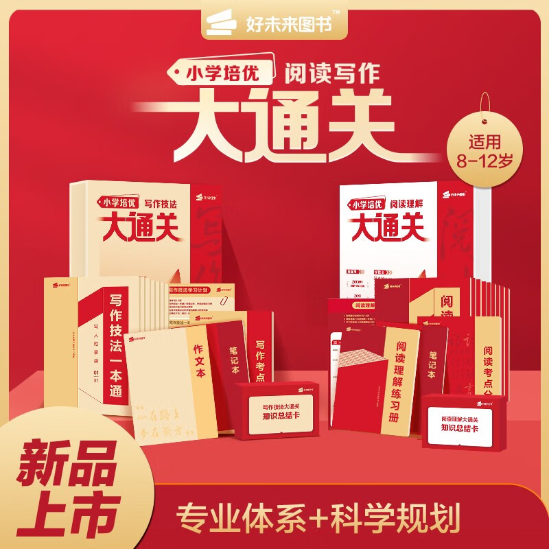 阅读写作大通关 阅读理解&写作技法&语文学习全方面体系 五步学习法一本通 小学通用 写作技法大通关（套装）