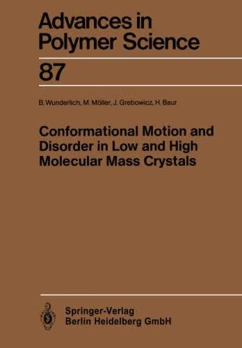 Conformational Motion and Disorder in Low and High Molecular Mass Crystals