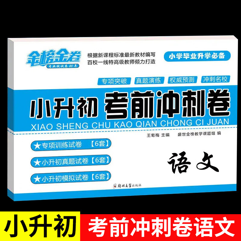 小升初真题卷2023年考前冲刺卷小升初语文数学英语毕业总复习人教版六年级下册必刷题小升初总复习知识点汇总专项真题模拟试卷小升初复习资料 小升初试卷语文