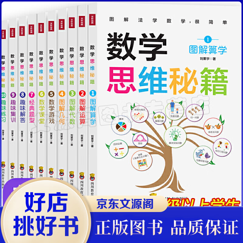 数学思维秘籍全套10册刘薰宇著 儿童数学思维训练书籍三四五六年级思维训练题 儿童青少年逻辑思维训练