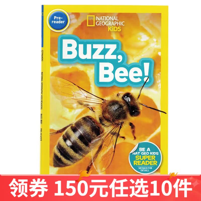 150元10件 美国国家地理分级阅读全彩版 预备级 英文原版绘本 Pre-Level National Geographic 幼儿童科普百科系列早教启蒙认知读物 Pre-Level 嗡嗡叫的蜜蜂