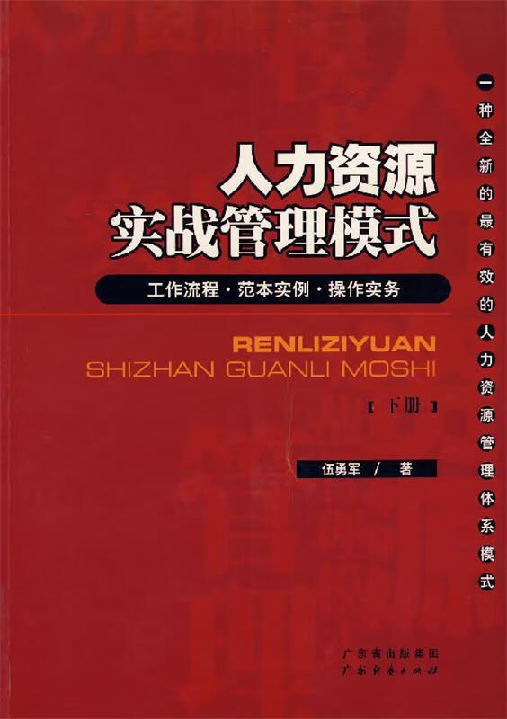 人力资源实战管理模式 【 伍勇军著】