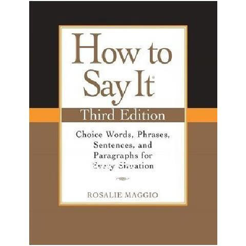 纸质版 How to Say It Third Edition Choice Words Phrases