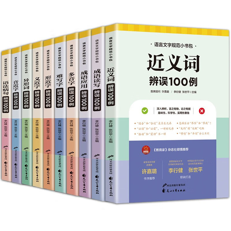 近义词语法病句多音字成语读写应用形近字义近字异形字音近字辩误100例 10册中小学语文知识大全工具书