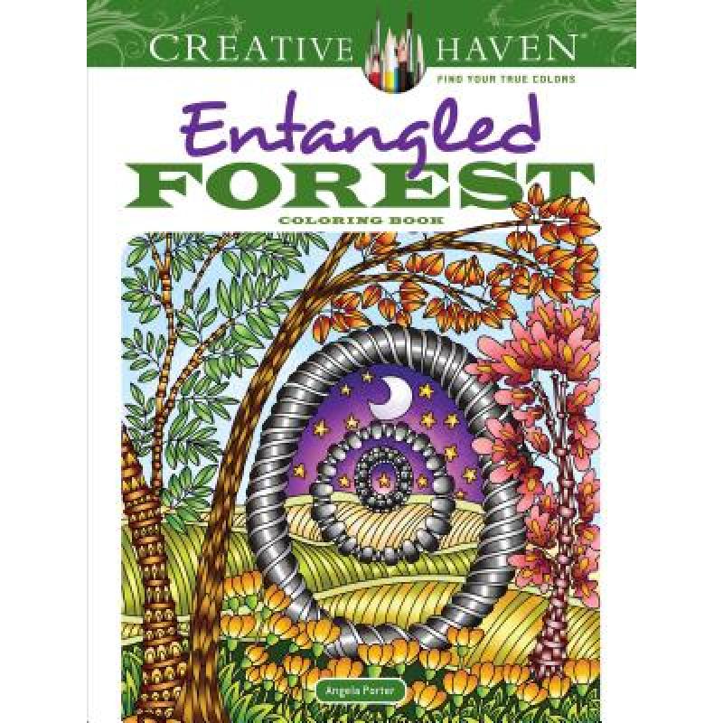 Creative Haven Entangled Forest Coloring Book