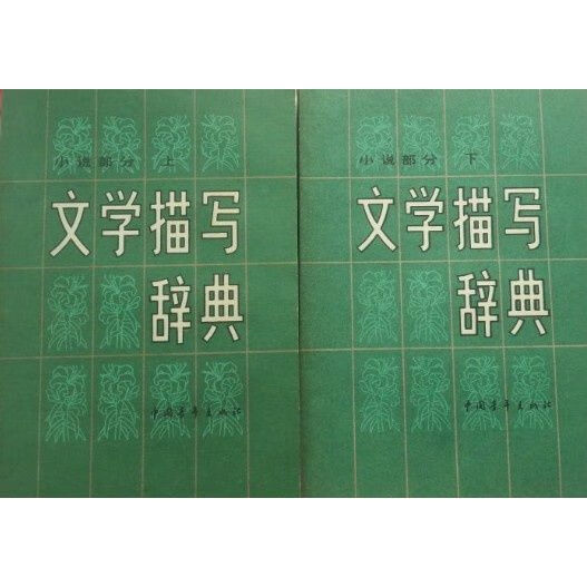 文学描写辞典 小说部分上下 共两本 中国青年出版社1982.08 82.08