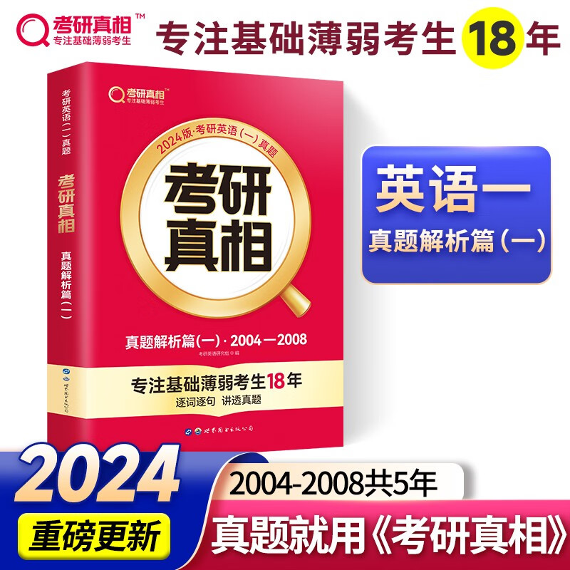 2024考研真相 英语（一）2004-2008真题解析篇（一）