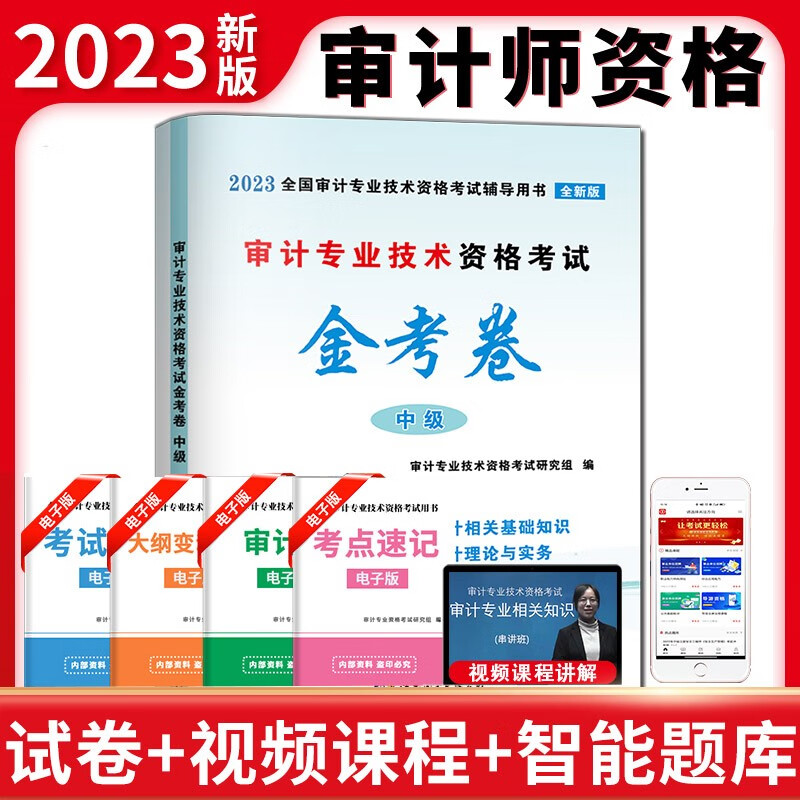 2023年新版中级审计师考试辅导用书审计理论与实务专业相关知识官方推荐教材历年真押题库模拟试卷全套2023年审计专业技术资格考试 中级审计【金考卷】