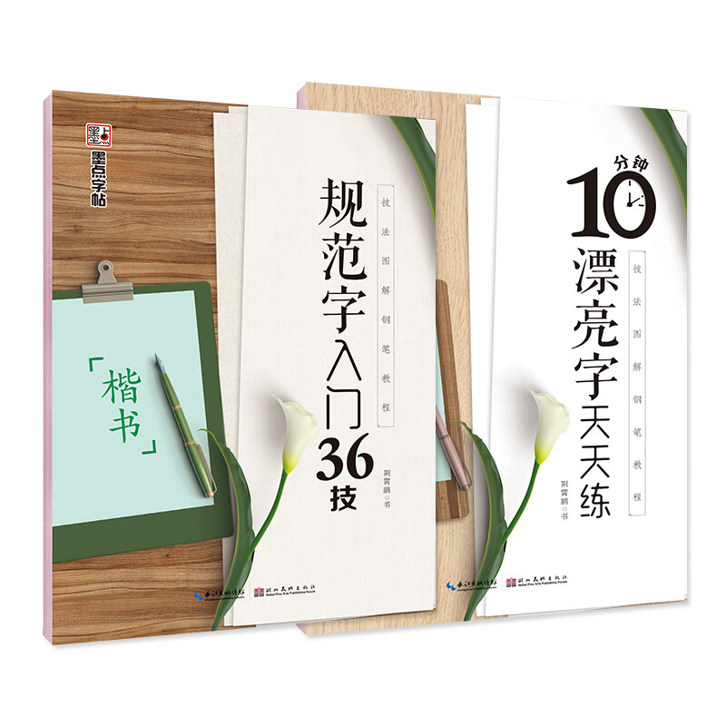 墨点字帖硬笔书法楷书练字帖 荆霄鹏楷书学生成人楷书钢笔字帖 公务员大学男女生临摹描红手写体 （套装共2册）