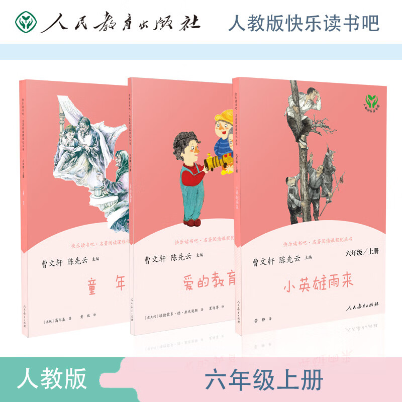童年+爱的教育+小英雄雨来 人教版快乐读书吧六年级上册京东套装