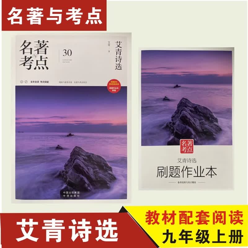 名著与考点 艾青诗选 中译出版社 附刷题作业本
