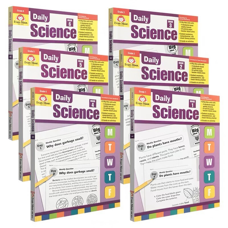 Evan-Moor Daily Science每日练习系列 科学 完整版 美国加州教辅