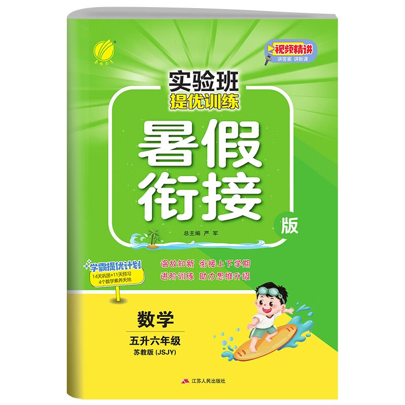 实验班提优训练暑假衔接版 小学数学五升六年级 苏教版 暑假作业复习巩固预习 2023年秋