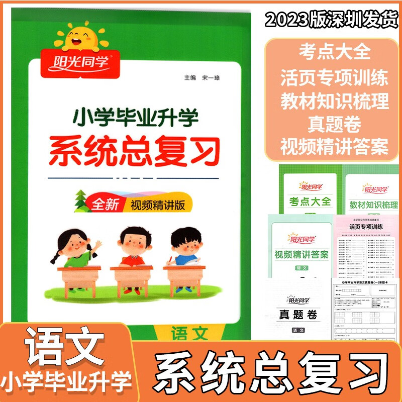 2023版阳光同学小学毕业升学系统总复习语文数学英语科学视频精讲版小升初衔接 语文