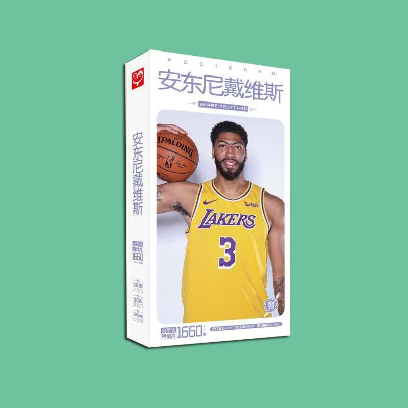 180张套装NBA球星卡片明信片贴纸合集科比詹姆斯库里篮球周边 安东尼戴维斯