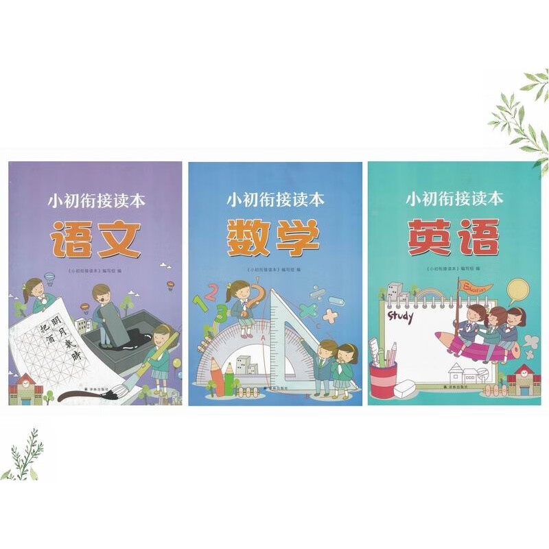 小初衔接读本 语文+数学+英语 含答案 全套3门 语文+数学+英语 全套 小学升初中