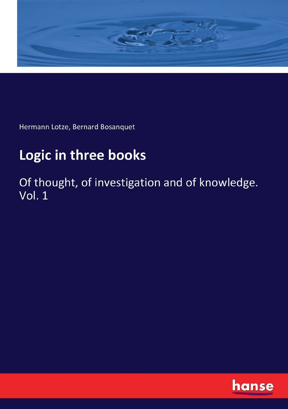 【预售 按需印刷】Logic in three books