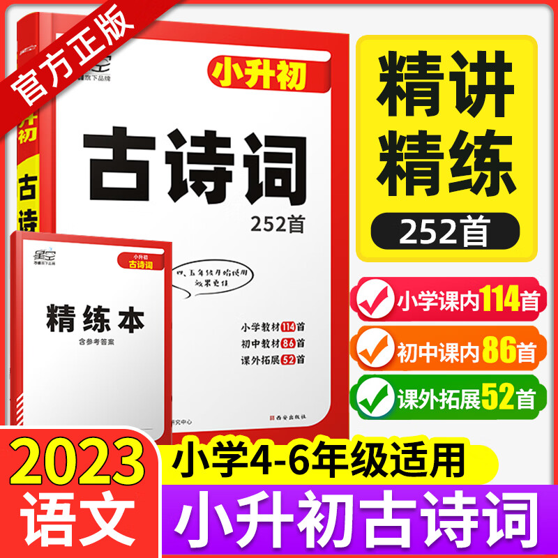 2023星空小升初真题分类卷语文150数学195英语131小升初必刷题人教版小升初的课外书小升初真卷2023阅读理解 古诗词252首 小学升初中