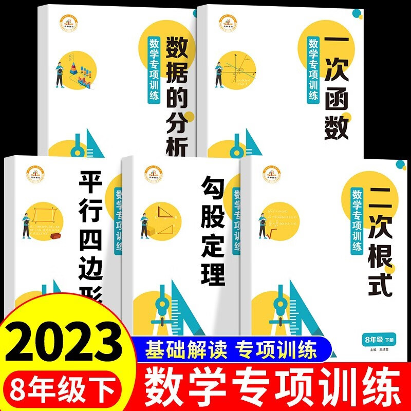 荣恒数学物理专项训练初中八年级上下册数学物理试卷全套练习册同步计算题基础题初中必刷题数学解题方法与技巧 八年级下册数学全套5本