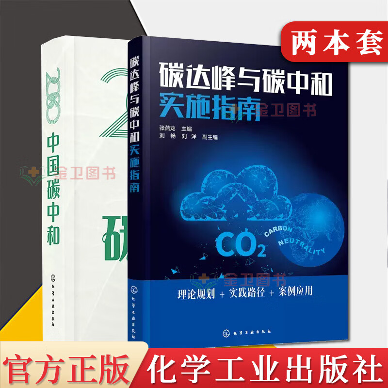 2本 2060中国碳中和+碳达峰与碳中和实施指南 碳达峰碳中和能源转型化石资源低碳利用再造基础工业低碳流程节能减排绿色环保资源利用